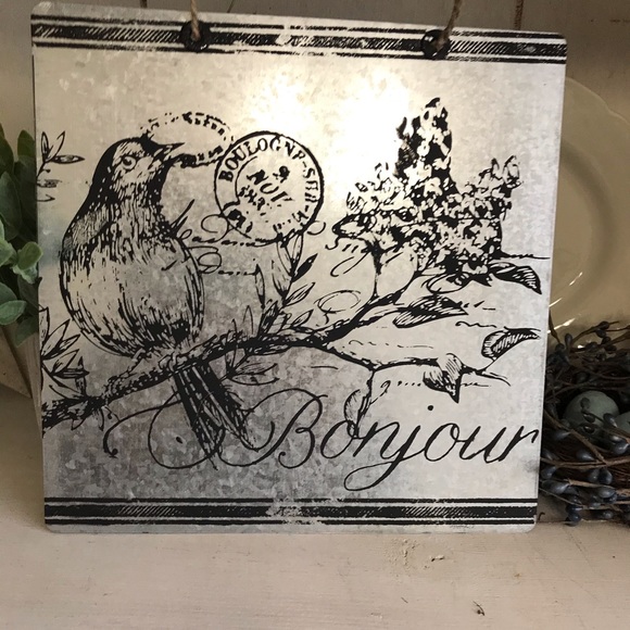Accents | Handcrafted Galvanized Metal French Design Sign | Poshmark